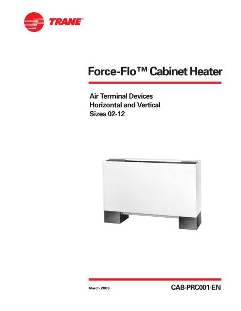 Force FloÃ Â Cabinet Heater Trane
