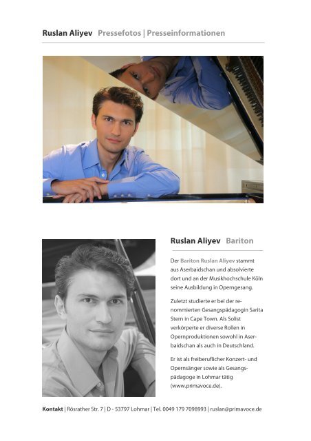 Ruslan Aliyev Pressefotos | Presseinformationen Ruslan Aliyev ...