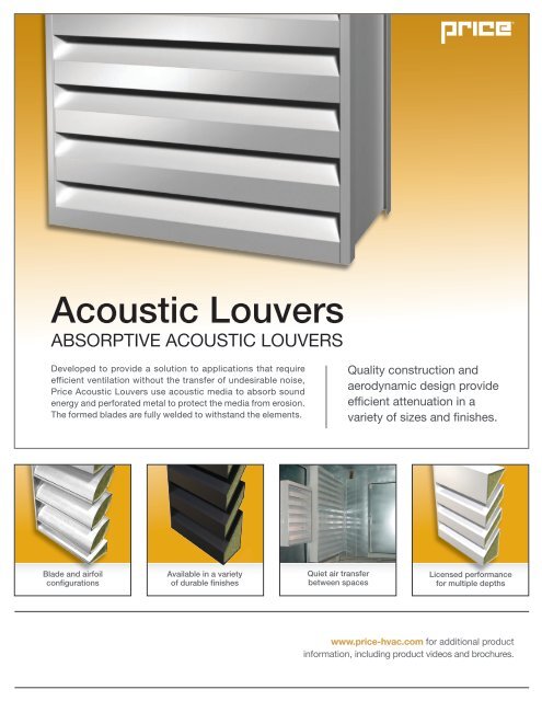 Acoustic Louvers - Price HVAC