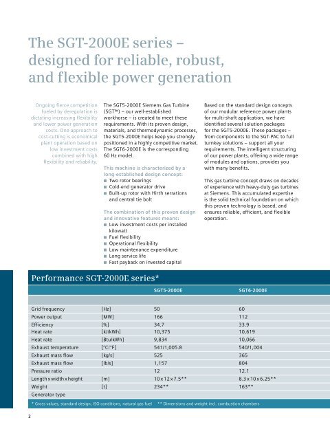 The SGT-2000E series