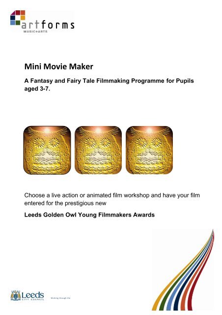 Mini Movie Maker Project Booking Form - ArtForms