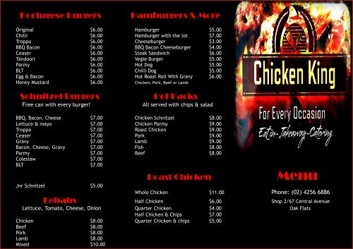 Chicken King's Instagram, Twitter & Facebook on IDCrawl