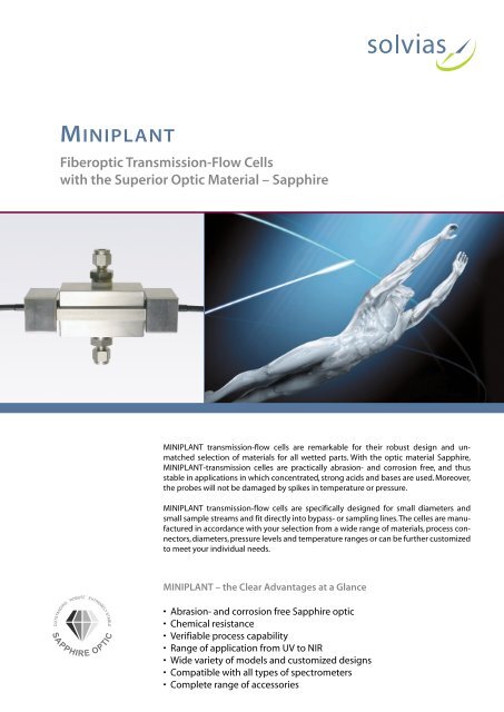 MINIPLANT Fiberoptic Transmission-Flow Cells with the ... - Solvias