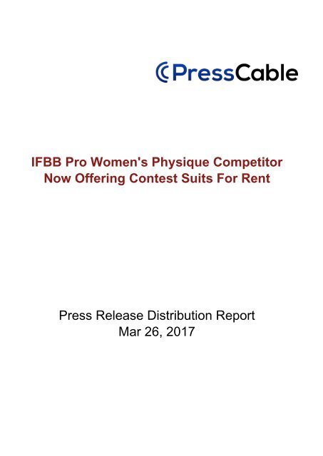 Figure Competition Posing Suits for Rent