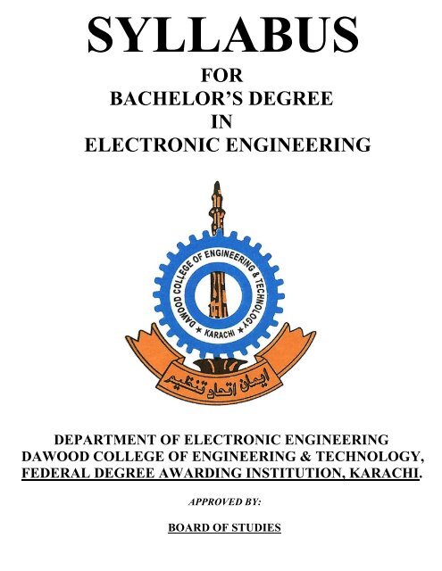 Syllabus - Dawood College of Engineering and Technology