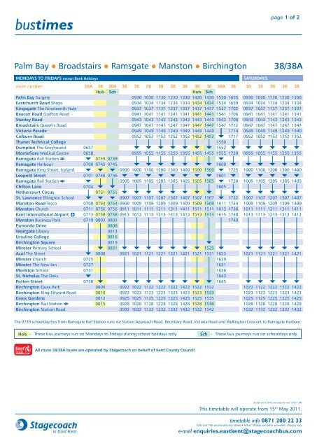 Stagecoach Bus Timetables Key Stagecoach Buses | Transport News