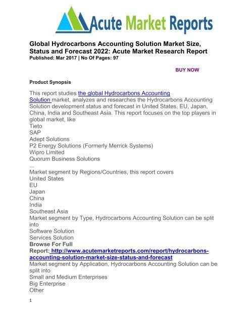 Global Hydrocarbons Accounting Solution Market