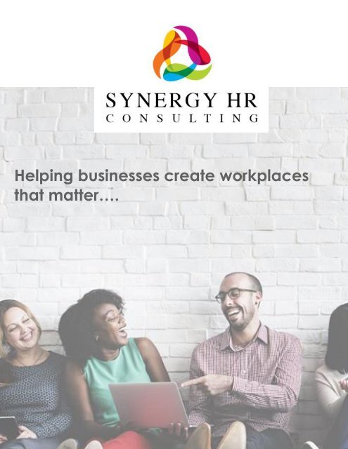 Synergy Consulting - Helping you build better workplaces