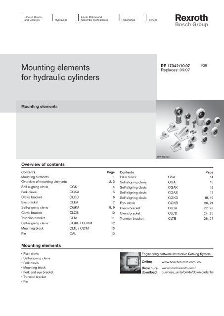 Product data sheet - Bosch Rexroth