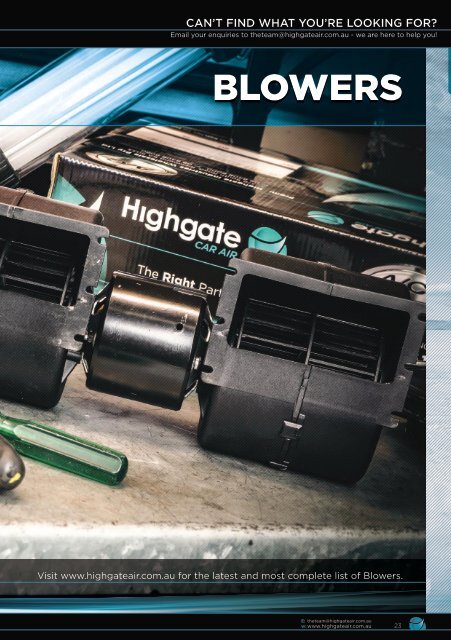 Highgate Product Catalogue Edition 12 - Blowers