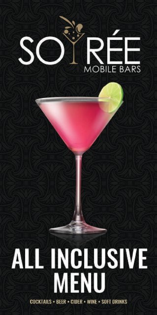 Black All Inclusive Menu