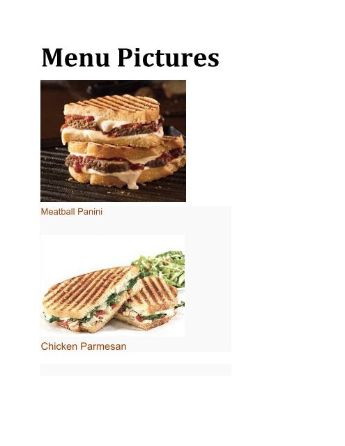 Menu Pictures