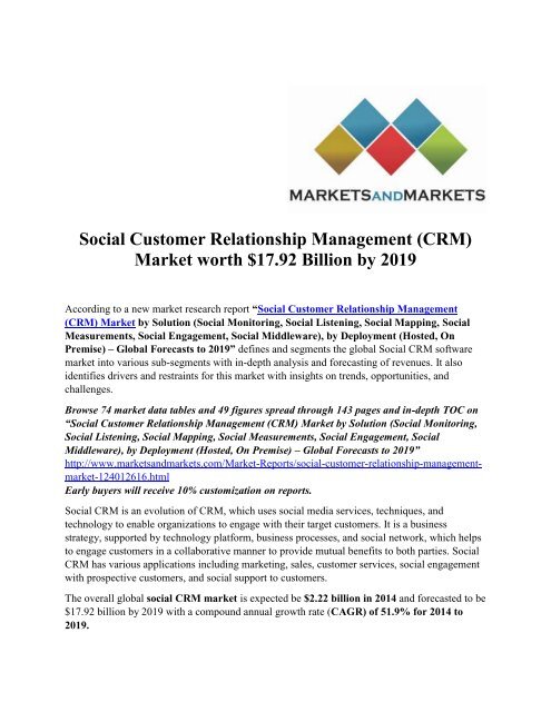 Social Customer Relationship Management