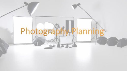Photography Planning