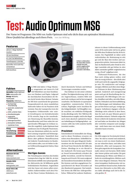 Testbericht Beat MS6 06 2017