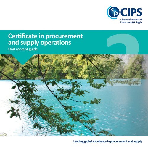CIPS Certificate in procurement and supply operations