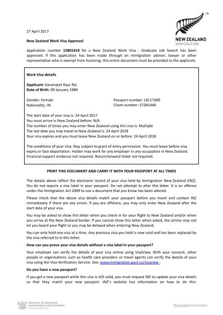 Immigration Visa Nz