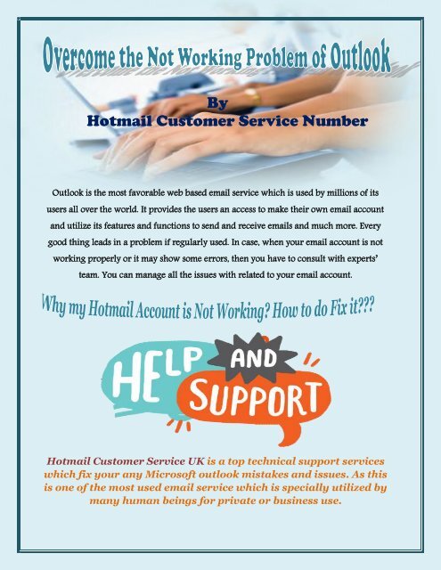 Overcome on Hotmail Email Issues