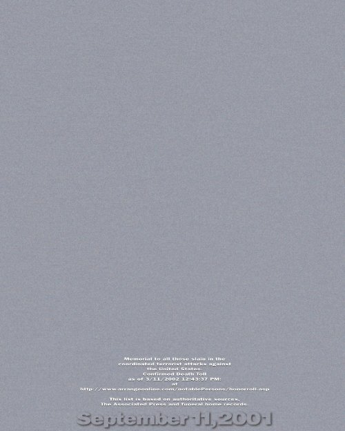 Memorial to all those sla