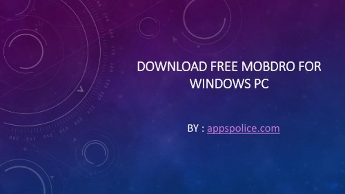 Download Free Mobdro for Windows PC