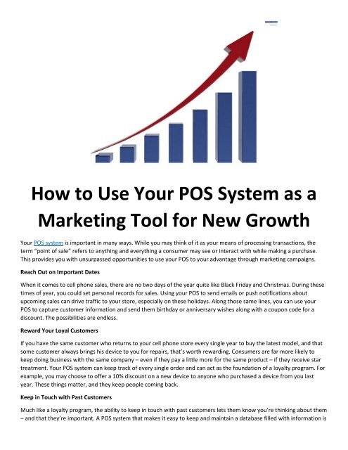 How to Use Your POS System as a Marketing Tool for New Growth