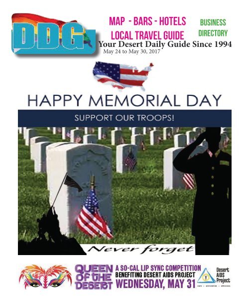 May 24 - May 30, 2017 This week in Gay Palm Springs Desert Daily Guide