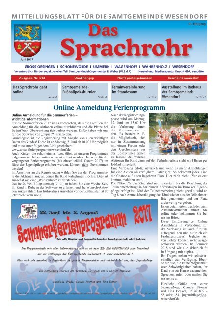 Sprachrohr Juni 2017