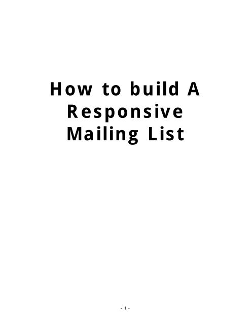 How-to-Build-A-Responsive-Mailing-List