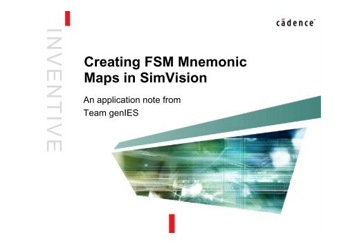 Create FSM Mnemonic maps in SimVision - Cadence
