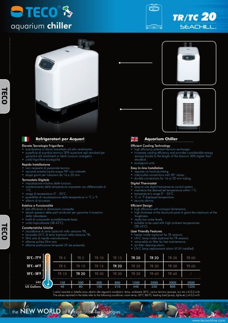 aquarium chiller TR/TC 20 - TECO SRL