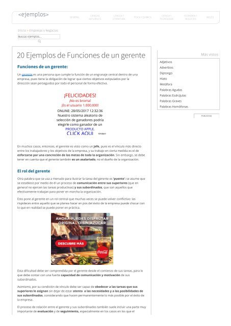 20 Ejemplos de Funciones de un gerente