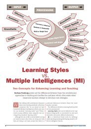 Multiple Intelligences and Learning Styles: Two Complementary ...
