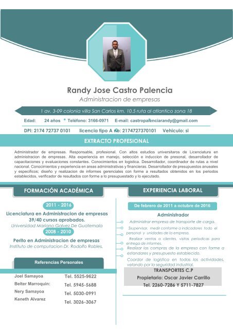 cv randy castro