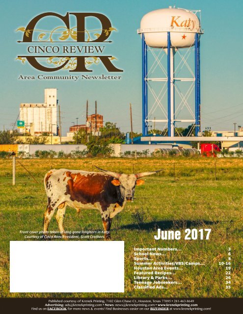 Cinco Ranch 2 June 2017