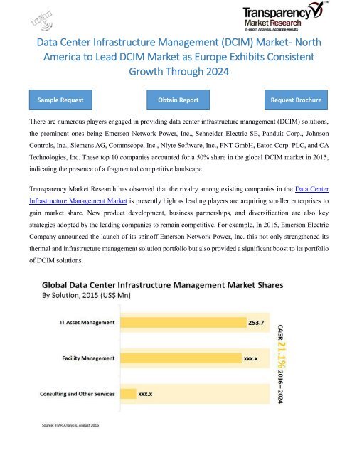 Data Center Infrastructure Management (DCIM) Market - North America to ...