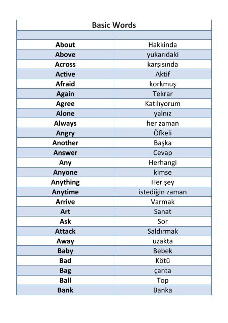 BASIC WORDS basic-words