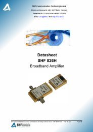 Datasheet SHF BT45 - SHF Communication Technologies AG