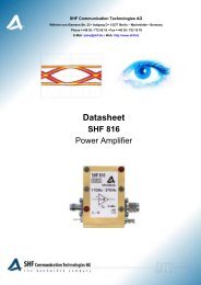 Datasheet SHF BT45 - SHF Communication Technologies AG