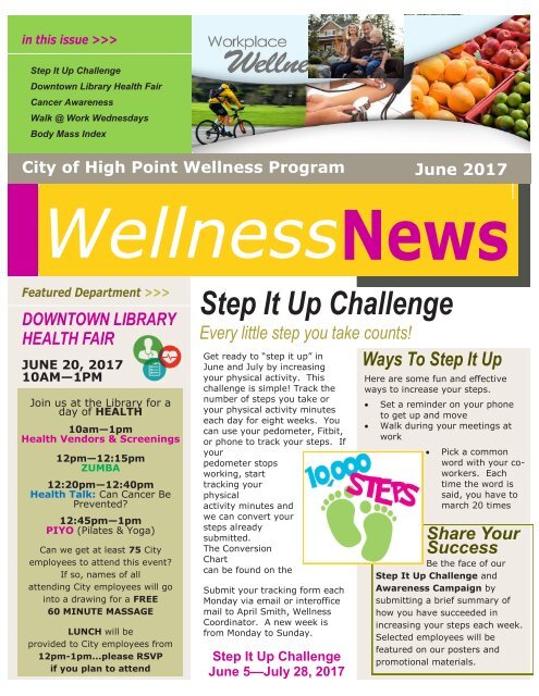 City Wellness Newsletter June 2017