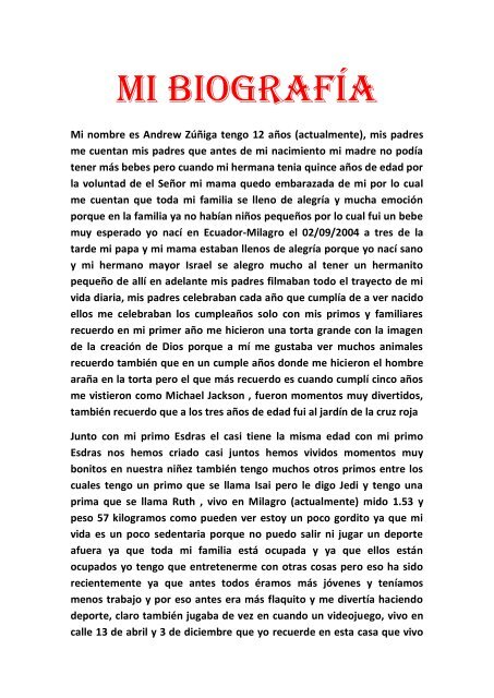 Mi biografía