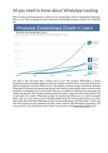 WhatsApp tracking and everything you should know about it