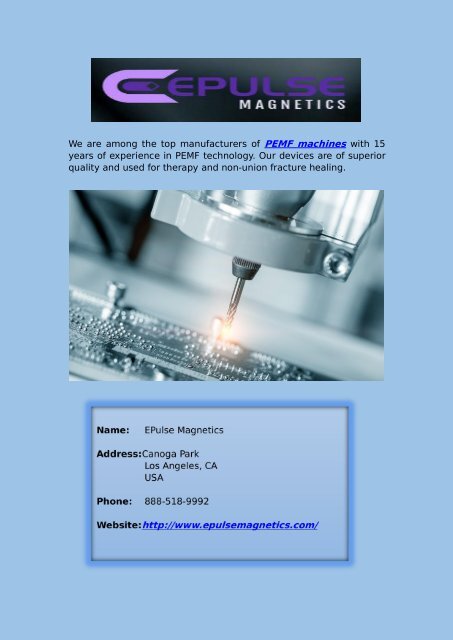 PEMF Therapy Devices