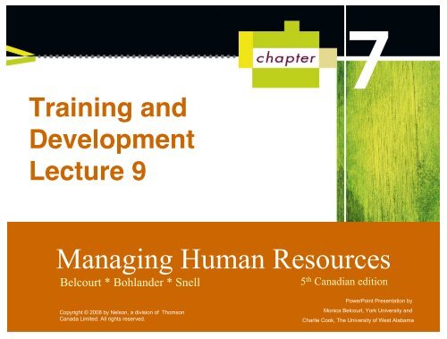 Chapter 7-Training and Development 1lec 9-10