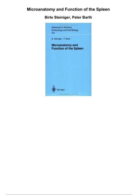 microanatomy and function of the spleen