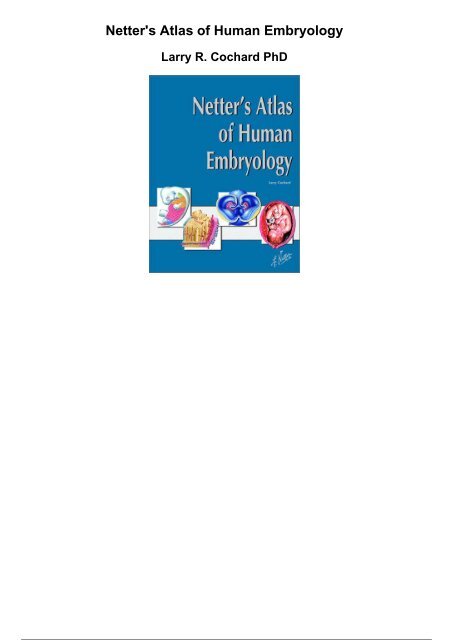 netters atlas of human embryology