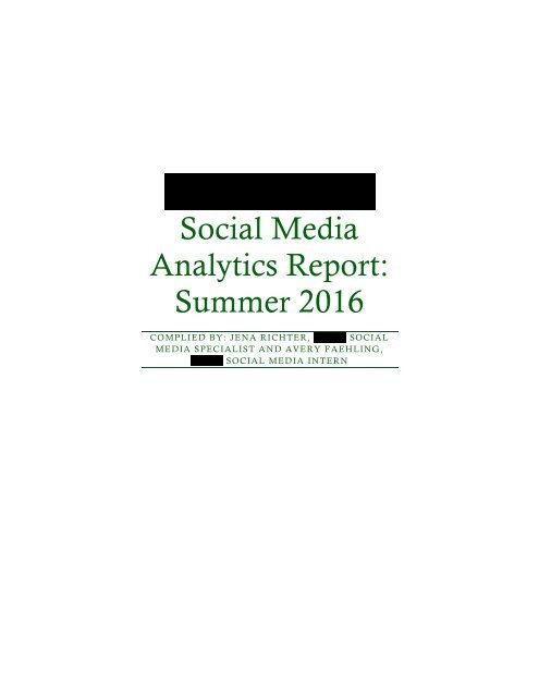 Sample Social Media Analytics Report