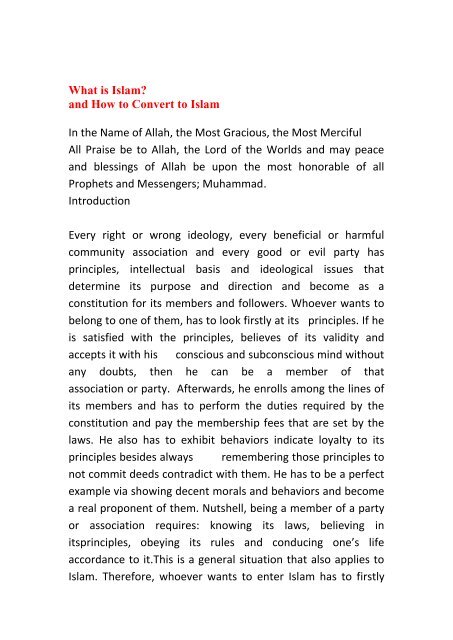 What Is Islam and how to Convert to Islam
