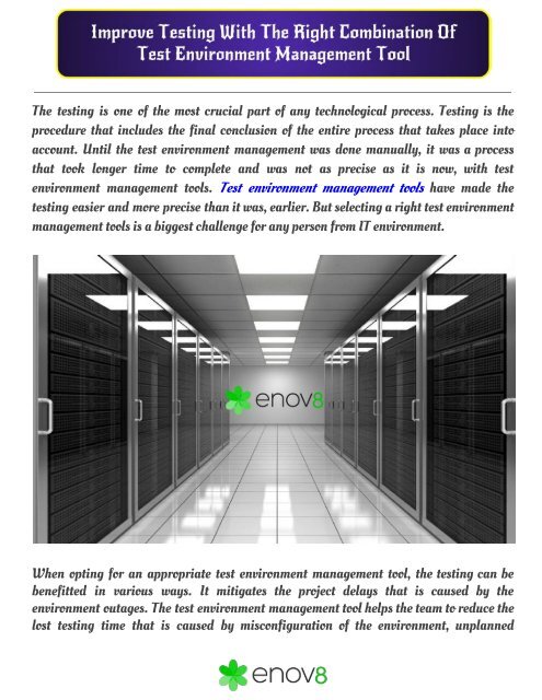 Improve Testing With The Right Combination Of Test Environment ...