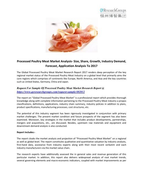 Processed Poultry Meat