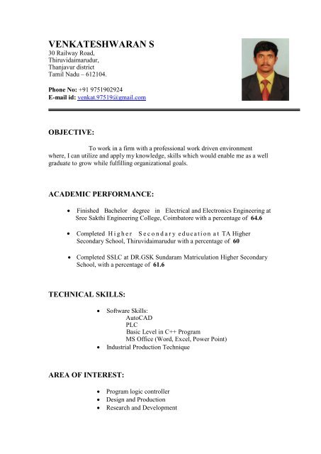 Venkat Resume 2017